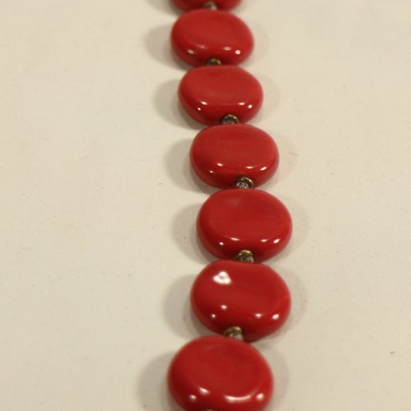 Kazuri | Jewelry | Kazuri Beads Red Pebbles 8 Inch Handmade Necklace ...